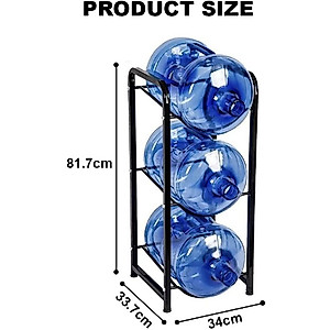 3-Tier Water Jug Holder Rack Water Cooler Jug Rack 5 Gallon Water Bottle Holder Detachable Heavy-Duty Dispenser Organizer for Home Kitchen Office Save Spacer (3-Tier)