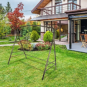 RedSwing Metal Porch Swing Stand, Heavy Duty Steel Swing Frame for Outdoor Garden Yard, 330lbs Weight Capacity, Antique Bronze Finish