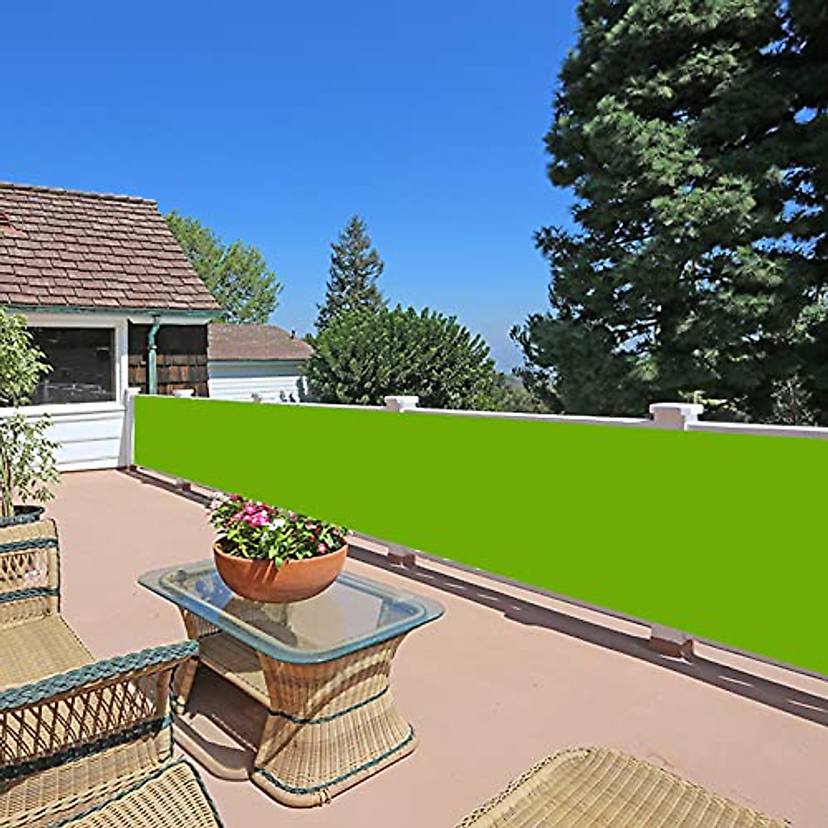 QIAOH Balcony Screen Privacy Fence Cover 3'x33', Privacy Screen for Balcony, Patio Privacy Screens for Balcony for Apartment, Fence Screen Mesh Cover, for Garden Yard Backyard