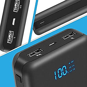 Ayeway Battery Pack 5V 26800mAh Portable Charger Power Bank with Dual outlets & LCD Display,External Battery Phone Charger Compatible with iPhone,Samsung Galaxy and More.(USB C for Input ONLY)