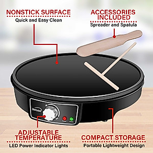 Brentwood TS-602BK Electric Griddle, standard, Black