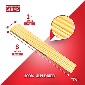 Nelson Wood Shims, 8-Inch DIY Shims, 24-Pack