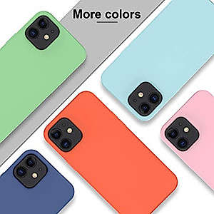 DEENAKIN iPhone 12 Case,iPhone 12 Pro Case with Screen Protector,Soft Flexible Silicone Gel Rubber Bumper Cover,Slim Fit Shockproof Protective Phone Case for iPhone 12 Pro 6.1" Hot Pink