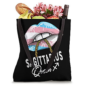Transgender Pride Sexy Lips Sagittarius Queen Birthday Tote Bag