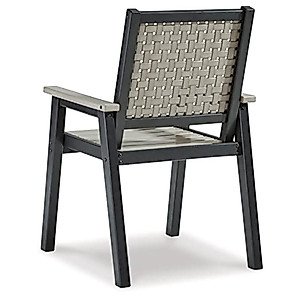 Signature Design by Ashley Mount Valley Arm Chair, 2 Count, Light Brown & Black