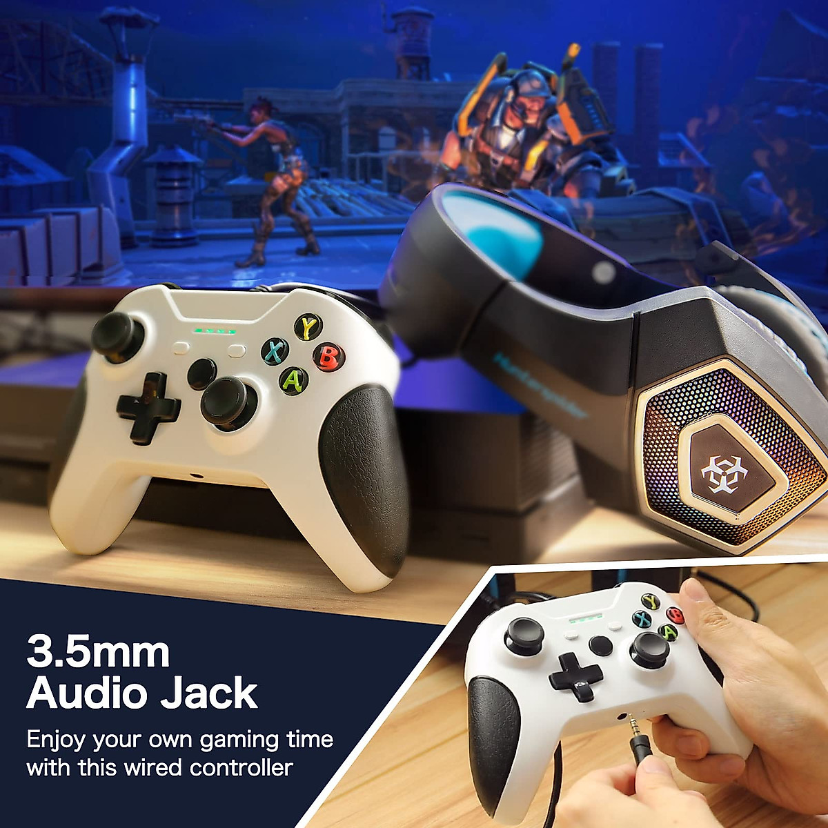 Nolansend Wired Game Controller,High Performance USB Gamepad Remote Joystick Controller with Dual Vibration,Wired Gmme Controller for PC(Win7/8/10)
