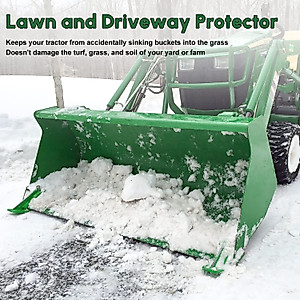 HILDIRIX Tractor Bucket Protector 2Pcs Ski Edge Turf Tamer Skid Protector with T-Bolt