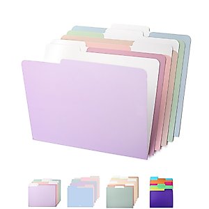 Mr. Pen File Folders, 18 Pack, Morandi Colors, 1/3-Cut Tab, Letter Size, Durable Paper Folders, Office Supplies