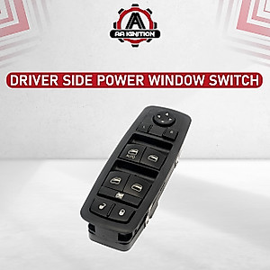 Driver Side Master Power Window Switch - Compatible with Dodge and Jeep Vehicles - 2008-2012 Nitro and Liberty, 2009-2010 Journey - Replaces Part 4602632AH, 4602632AF, 4602632AB, 4602632AG - 8 Pins