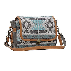 Myra Bag Western Leather Shoulder Bag for Women - Upcycled Canvas Crossbody Bag Isabela Eve