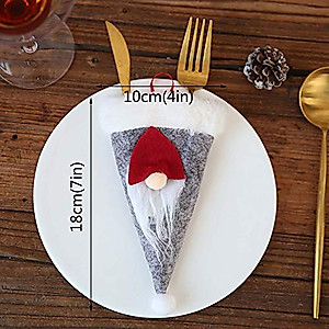 Outdoor Table Setting for 2 Christmas Bag Festival Container Decorations Cutlery Doll Faceless 1PC Decoration & Hangs Fall Mats for Dining Table