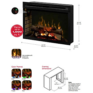 Dimplex PF3033HL Fireplace, Black