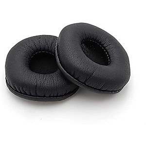 YunYiYi Leather Replacement Ear Pads Foam Earpads Pillow Cushions Covers Cups Repair Parts Compatible with VXI Blue Parrot B350XT Headset Headphones Black