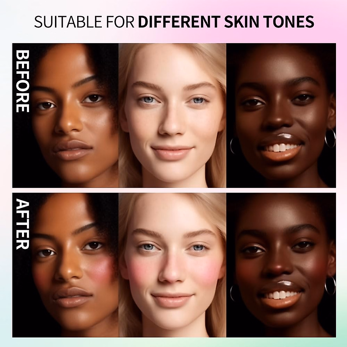 2PCS Color Changing Blush Oil - Reacts to Skin's Natural pH for Your Instant Perfect Shade, with Blendable Formula - Liquid Blush for Cheeks, Vegan & Cruelty-Free