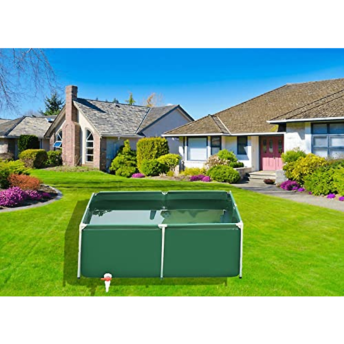 Rectangle Pool Above Ground for Garden, Backyard Family Lap Pool/ Kiddie Swimming Pools, Rectangular Pool Above Ground Hard Side, 1 2 3 4 5 6 7 8 9 10 Ft Albercas Para Adultos ( Size : 3x1.5x0.7m(9.8x