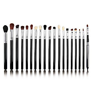 Professional Eye Shadow Makeup Brush Set, COSHINE 19pcs Eye and Lip Premium Synthetic Cosmetic Brushes Kit