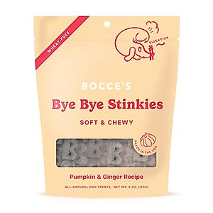 Bocce's Bakery Digestive Support Dog Treats, Wheat-Free Pumpkin Ginger, 6 oz Bag