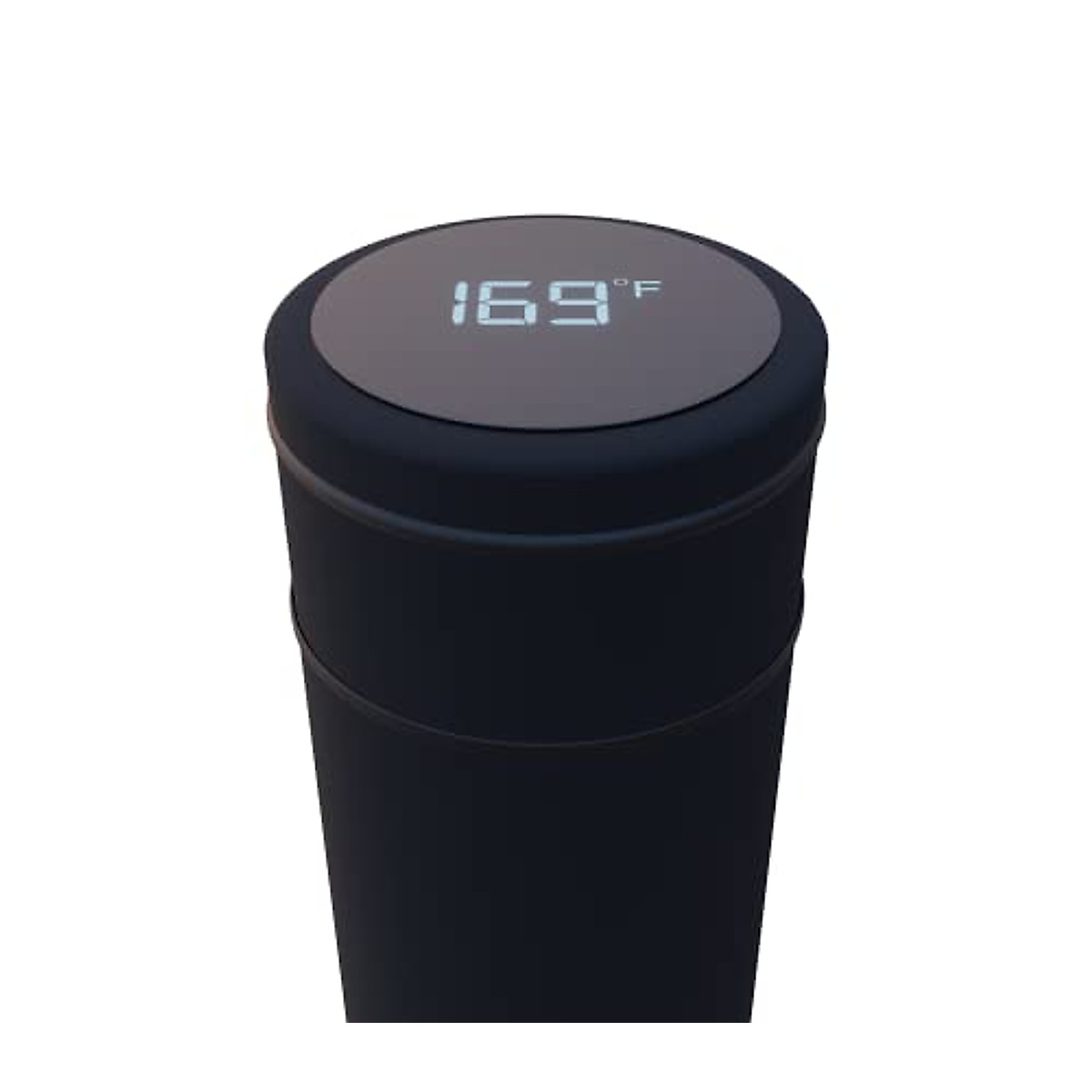 Flaskie Smart Flask (2nd Generation) | 17 Oz | BPA-Free Stainless Steel | Reusable Water Bottle | Replaceable Battery | Double Walled Vacuum Insulated | Keeps Hot for 15 Hrs, Cold for 24 Hrs (Black)