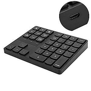 Yinuoday Mini Numeric Keypad 35 Keys 2. 4G Wireless Ultra Slim Portable Keyboard Computer Supplies or Laptop, Desktop, PC, Notebook