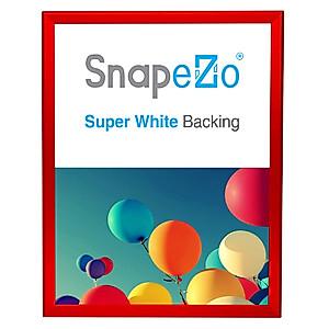 SnapeZo Photo Frame 16x20, Red, 1.25 Inch Aluminum Profile, Front-Loading Snap Frame, Wall Mounting, Professional Series