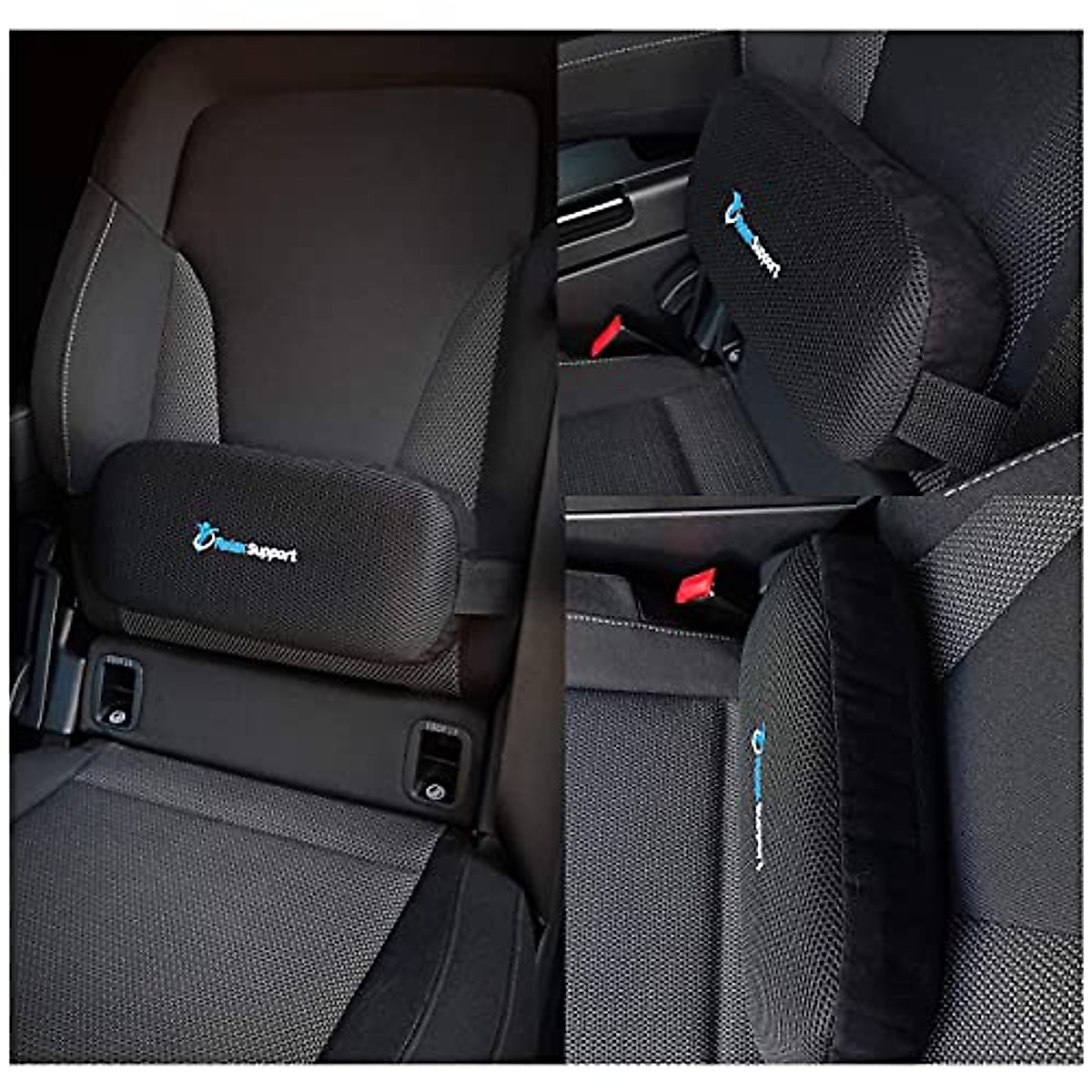 RELAX SUPPORT RS5 Lumbar Support Pillow for Car Back Support - Lumbar Roll w/Multiple Inserts for 6 Customized Firmness Levels for a Pain Free Driving - Adjustable Chair Back Support for Car Seat