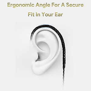 PALOVUE 3.5mm Audio Replacement Earbuds Cable Upgraded with CTIA, MMCX Earphone Cable with Mic, 180 Core 7N Tinsel Silver Copper Extension Wire Cable with Android/iOS