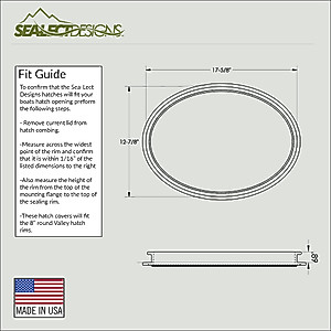Sea-Lect Designs Performance Kayak Hatch Cover (Wide Oval/Kajak Sport 42/30)
