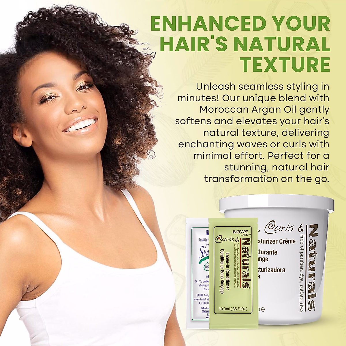 Curls & Naturals Texturizer Hair Softener with Moroccan Argan Oil