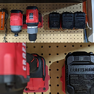 SZWJT-LV 5 Pack Battery Holder for Craftsman 20V Battery Mounts Dock Holder (w/10 Screws, No Battery) and 2 Pack Tools Drill Mount Holder Fit for V20 Craftsman 20V Li-ion Drill((No Tool)