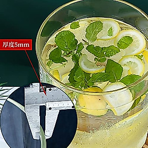 EVANEM with Faucet Glass Cool Kettle Living Room Ceramic Cup Set Tea Cup Set Fruit Tea Bucket Cold Kettle (Color : E, Size : As the picture shows)