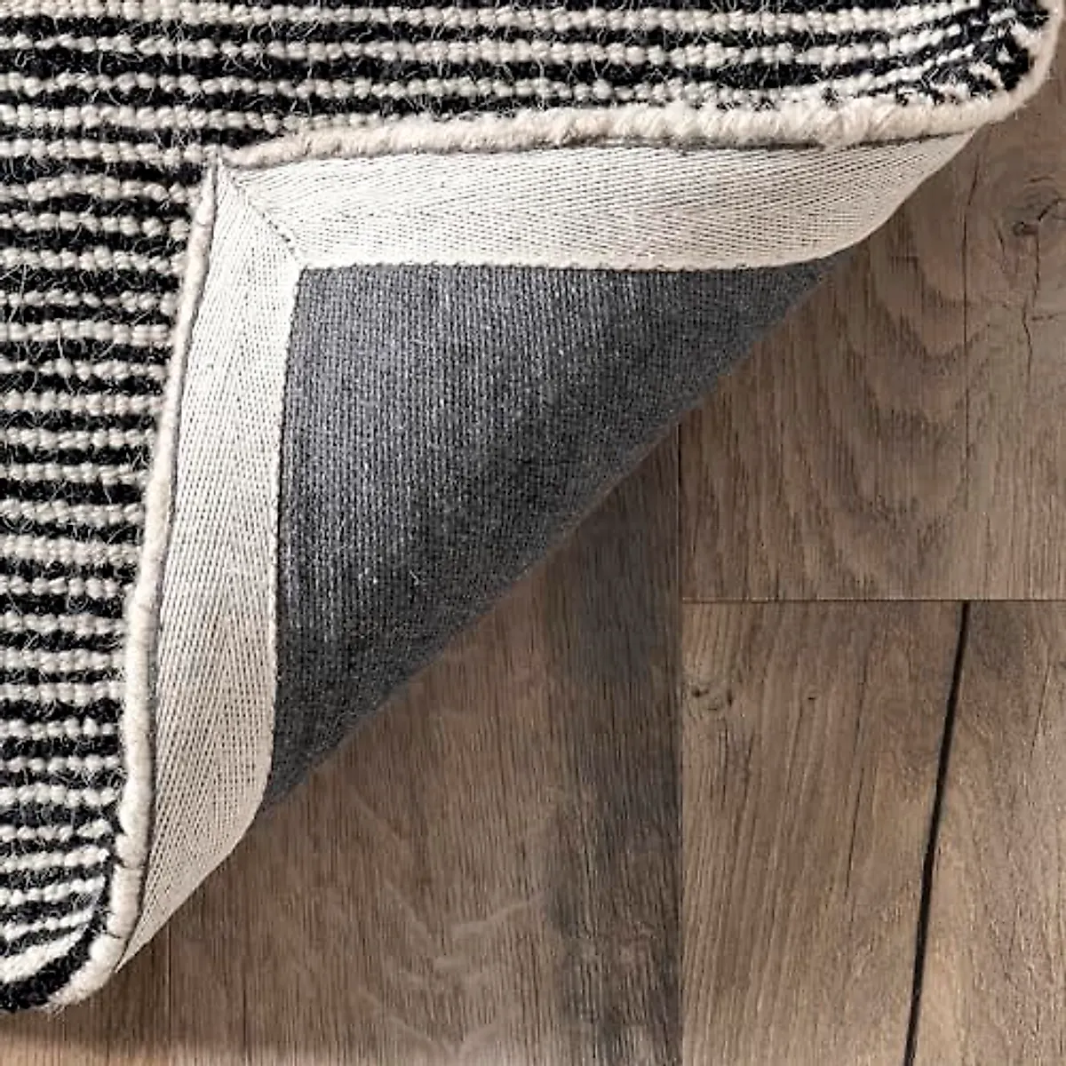 nuLOOM Heidi Modern Hand Tufted Wool Area Rug, 8x10, Charcoal