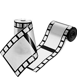 Gejoy 2 Rolls Paper Filmstrip Decorating Material Tape, Hollywood Film Border Roll, 3Inch by 150 Feet