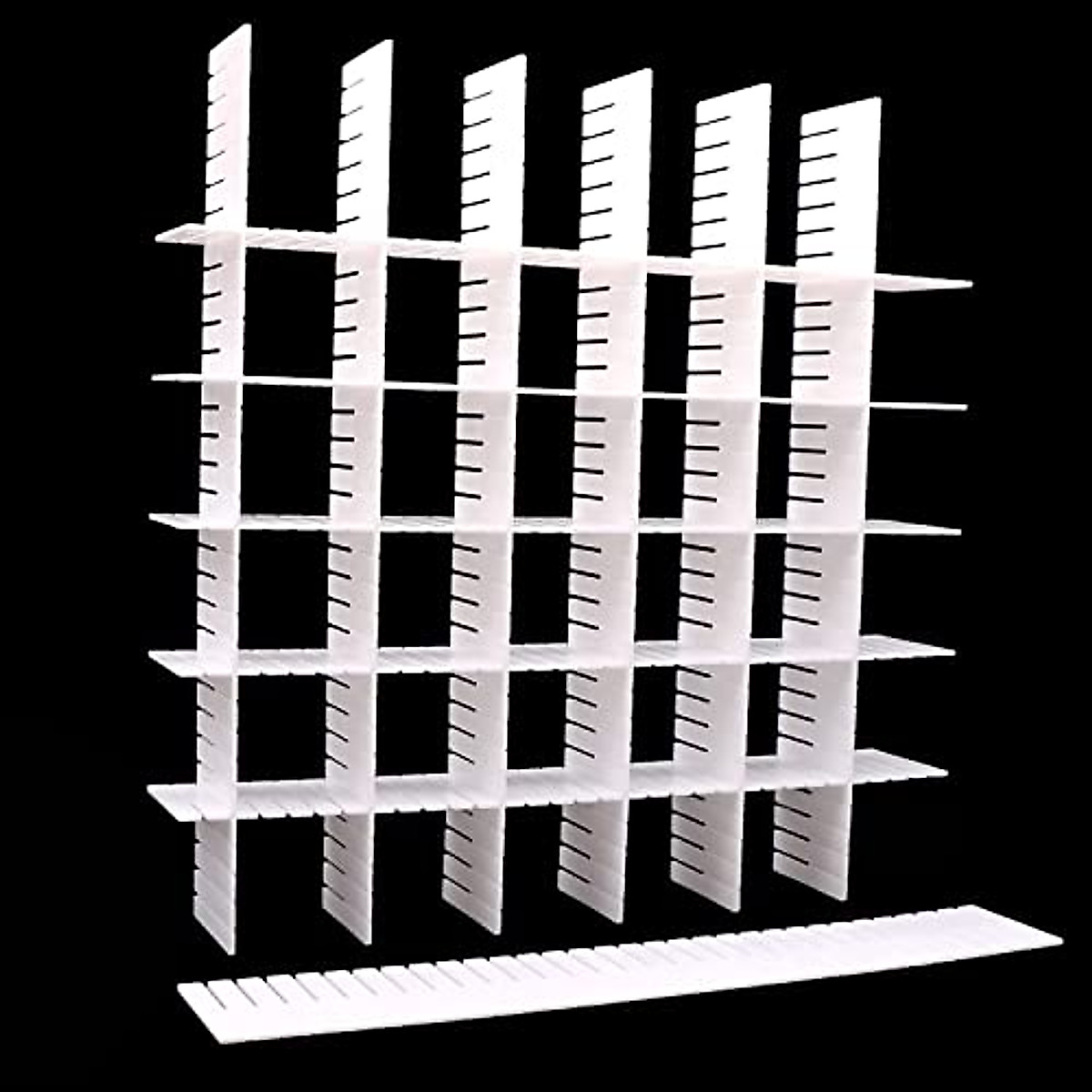 DUTWROY 12Pcs Adjustable Drawer Dividers 0.1Inch Thickness DIY Grid Dividers 40x7cm Plastic Organizer Separator for Socks Underwear Makeup Cosmetic Clothes