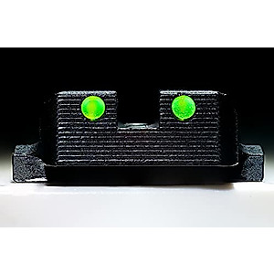 HIVIZ unisex adult HiViz MPLW11 Interchangeable LITEWAVE Rear Handgun Sight for Smith Wesson M P Full Size Compact E, Green, Red, and Black, One Size US