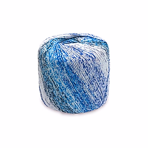 Healifty 133M Crochet Yarn Knitting Yarn Soft Cotton Yarn Color Gradient Hand Knitting Supplies for Sweater Scarf Hat Shawl Blanket Sky-Blue