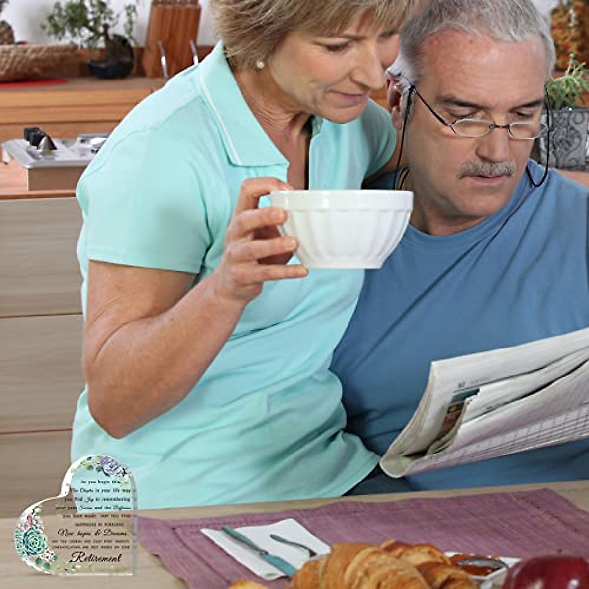 Acrylic Retirement Gifts for Women Retirement Plaque Inspirational Gifts for Retired Table Decoration for Coworker Teachers Nurses Graduation Paperweight (3.94 x 3.94 x 0.39 Inch, Classic Style)