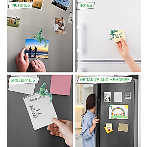 COTA Global Alligator Sparkling Refrigerator Magnet - Green & Silver Sparkling Rhinestones, Reptile Animal Magnet for Kitchen Door Fridge, Cool Home & Office Novelty Decor - 2.25 Inch