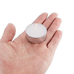10 Pack Unscented Tea Light Candles 4.5 Hours Smokeless, Dripless Small Votive Mini 1.5" Tealight Candles for Home Decorative, Pool, Shabbat, White