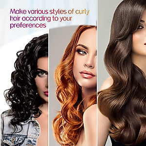 Heatless Extra Long 61" Velour Curling Ribbon Kit for Women - No Heat Cotton Overnight Curls Headband Soft Curling Rod You Can Sleep In (Black)