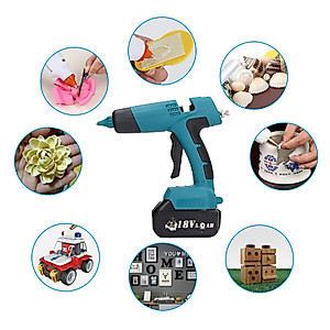Hot Glue Cordless Quick Melting Handheld Electric Power Thermo Tool 60W PTC Heating for DIY Craft Carpentry Repairs