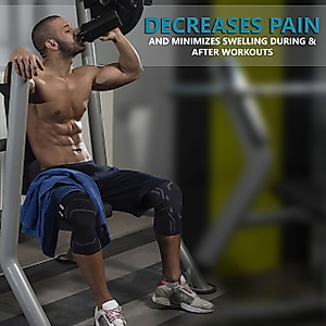 Knee Compression Sleeve for Men and Women (2 Pack), Knee Support Brace for Running and Work out (Medium)