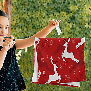 Christmas Deer Dish Towels for Drying Dishes,Xmas Kitchen Cloth Dish Towels Premium Dishcloths Super Absorbent Fast Drying