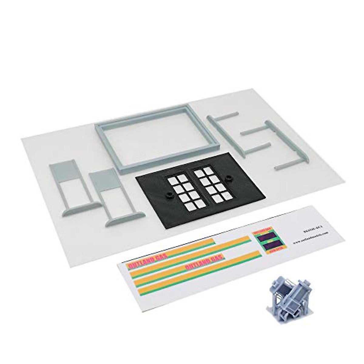 Outland Models Railway Scenery Gas Station 1:87 HO Scale