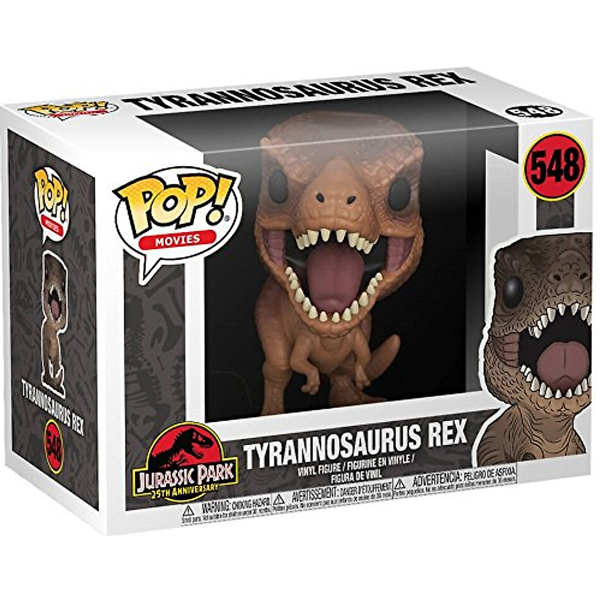 POP Jurassic Park - Tyrannosaurus Rex [T-Rex] Funko Vinyl Figure (Bundled with Compatible Box Protector Case) Multicolor 3.75 inches