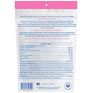 Native Pet Skin and Coat Chews for Dogs - Made with Wild-Caught Salmon Oil for Dogs Skin and Coat - Omega 3 for Dogs - Dog Shedding Supplement for Dog Hair Loss Treatment, Dog Hair Regrowth - 60 Chews