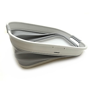 SAMMART Collpasible Laundry Basket (19.5L Collapsible Laundry Basket (Grey))