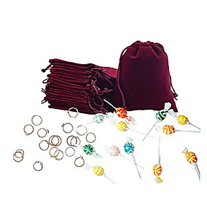 GYBest 3" X 4" Wholesale - 100 Pack Jujube Red Velvet Cloth Jewelry Pouches/Drawstring Bags (3" X 4",100pcs,velvet, Jujube red)