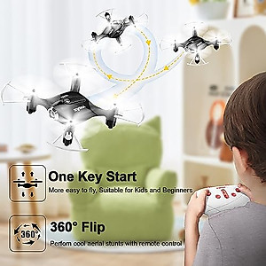 Cheerwing Syma X20 Mini Drone for Kids and Beginners RC Nano Quadcopter with Auto Hovering 3D Flip(Black)