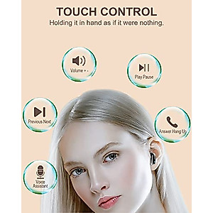 Wireless Earbud, Bluetooth 5.3 Headphones with ENC HD Mic, Bluetooth Earphones with Deep Bass, Bluetooth Earbud in Ear Noise Cancelling, 40H Wireless Headphones IP7 Waterproof Ear Buds[2022 Upgrade]