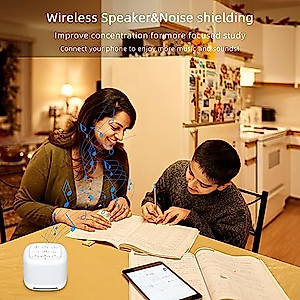 White Noise Sound Machine for Adults Baby & Night Light & Wireless Speaker 3 in 1, Portable White Noise Machine with 40 Soothing Sounds and 8 Colors Light for Sleeping, Relaxation, Privacy, Study
